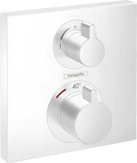 Hansgrohe Ecostat Square, termostatická baterie pod omítku na 2 spotřebiče, matná bílá 15714700