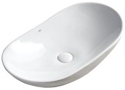 BPS-koupelny Keramické umyvadlo na desku HYD-LI-WH-625 62,5x36 cm, bílé