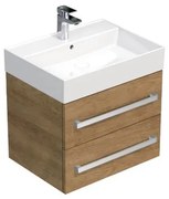 Koupelnová skříňka s umyvadlem SAT Cube Way 60x47,5x46 cm dub Hickory CUBE46602DHSAT