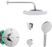 SANITINO - Sprchový set s termostatem a tělesem pod omítku Hansgrohe, příslušenství kielle, chrom SANI21HKK023