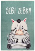 Obsession, Kusový koberec My Greta 614 zebra, 115x170, zelená, dětský pokoj