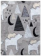 Dywany Łuszczów, Dětský kusový koberec Junior 51974.802 Bears grey, 80x150, šedá, dětský pokoj