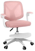 Dětská otočná židle Neoseat JUNI 010 s podnoží — látka, růžová