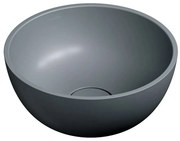 OMNIRES Shell M+ - Umyvadlo na desku, průměr 35 cm, bez přepadu, bez otvoru pro baterii, matná šedá SHELL350UNAG