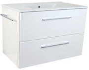 Comodo Koupelnová skříňka s keramickým umyvadlem Navira W 80 - bílá