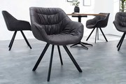 Designová jídelní židle Miramar Style mikrovlákno šedá