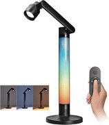 LED stolní lampička WO67 RGB s dálkovým ovladačem, černá