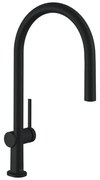 Hansgrohe Talis M54, páková kuchyňská baterie 210, vytahovatelný výtok, 1jet, matná černá, HAN-72802670