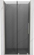Mexen Velar, posuvné sprchové dveře do otvoru 100 cm, 8mm šedé sklo, broušená ocel, 871-100-000-41-97