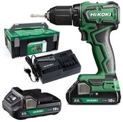 HiKOKI Nářadí - 18V AKU vrtací šroubovák, 2x aku 2,0 Ah Li-Ion, nabíječka DS18DDWRZ