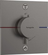 Hansgrohe ShowerSelect Comfort E, termostat pod omítku pro 2 spotřebiče, kartáčovaný černý chrom, HAN-15572340