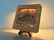 Li-Go "Tramvaj" lampa 19x19cm provedení povrchu: dub světlý