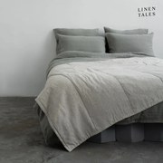 Lněný prošívaný přehoz v přírodní barvě 200x220 cm Melange – Linen Tales