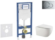 Geberit Duofix - Set předstěnové instalace, klozetu Gaia a sedátka softclose, tlačítko Sigma01, lesklý chrom SANI11CA1132B