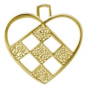 Vánoční ozdoba Braided Heart Gold 7,5 cm Rosendahl