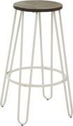 Bílá/v přírodní barvě barová stolička z jilmového dřeva (výška sedáku 75 cm) District – Premier Housewares