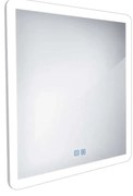 Nimco - Zrcadlo s LED osvětlením, 60x60 cm, dotykový senzor, hliník ZP 19066VX