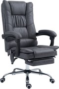 Masážní kancelářská židle Vinsetto s funkcí vyhřívání, náklon 135°, výškově nastavitelná, do 120 kg, ergonomická, černá | Aosom.de