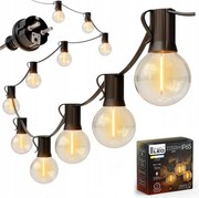 LED Venkovní dekorační řetěz 25xE12/1W/230V 17,5 m IP65 černá