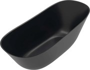 Villeroy & Boch Theano - Volně stojící vana 170x75 cm, Silent Flow, Quaryl, Pure Black UBQ170ANH7F200TVR7