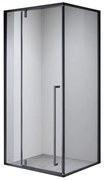 BPS-koupelny Obdélníkový sprchový kout HYD-OK16CS 120x90 černá/transparent - bez vaničky