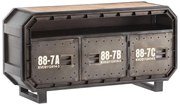 furniture-nabytek.cz - TV stolek Barkley kovový, šedá barva – 160×48×80 cm