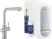 Grohe Blue Home dřezová baterie s vytahovací sprškou supersteel 31539dc0 G31539DC0