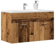Koupelnová skříňka pod umyvadlo old wood 90x38,5x46 cm kompozit
