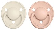 Bibs dudlíky kaučuk 2 ks De Lux 0-6 měsíců  Ivory/blush