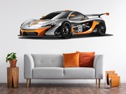 McLaren P1 GTR textilní přelepitelná samolepka na zeď 47 x 15 cm