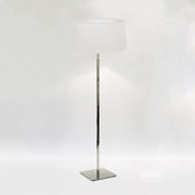 Kovová lampa s látkovým stínítkem Azumi Floor  Kovová lampa s látkovým stínítkem Azumi  Floor Noha: Chrom lesklý, Stínítko: Kužel bílý