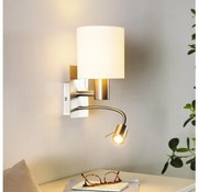 Eglo 96477 - LED Flexibilní svítidlo PASTERI 1xE27/40W+LED/3,8W bílá 96477