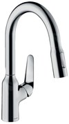Hansgrohe Focus M42, dřezová baterie M429-H180 ECO, s výsuvnou sprškou, chromová, 71862000