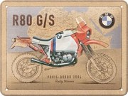 Postershop Plechová cedule: BMW R80 G/S Paris Dakar - 20x15 cm