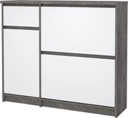 FALCO Botník Simplicity 206 beton/bílý lesk