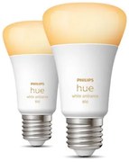 LED žárovka E27 Philips Hue 2ks 6W (60W) White Ambiance (2200-6500K) stmívatelná