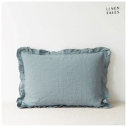 Lněný povlak na polštář 40x40 cm Blue Fog – Linen Tales