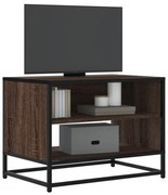 TV skříňka hnědý dub 61 x 40 x 46 cm kompozitní dřevo a kov