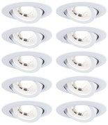 Paulmann 99996 matně chromové bodovky, 10x4,8W LED 3000K, Ø 8,2cm