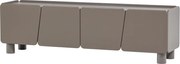 Hnědý TV stolek z borovicového dřeva 200x58x45 cm Root – WOOOD