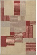 Breno Kusový koberec SISALO 706/O44P, 133x190 cm, Vícebarevné/Červená