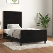 Rám postele s čelem černý 90x190 cm samet 3125668