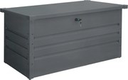Kovový zahradní úložný box BestBerg ZBK-400A / 400 l / 132 x 62 x 62 cm / šedá