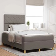 Postel s boxspringem s čelo Taupe 120 x 190 cm textil 3339683