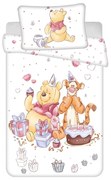 Bílé bavlněné dětské povlečení do postýlky 100x135 cm WTP "Birthday party" – Jerry Fabrics