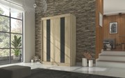 ADRK Furniture Posuvná skříň s lacobelem KAREN 150 SW-KAR-S+BL-150+A278
