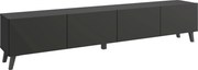 XXXLutz NÍZKÁ KOMODA, černá, 190/40/32 cm P & B - Černé komody - 002778008102