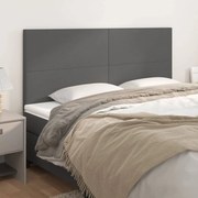 Čelo postele šedé 200 x 5 x 118/128 cm umělá kůže 3116164
