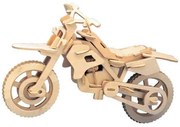 Woodcraft construction kit Woodcraft Dřevěné 3D puzzle Motorka terénní