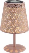 Solární stolní LED lampa s motivem květiny, IP44, růžová, pr. 12 x 20,5 cm